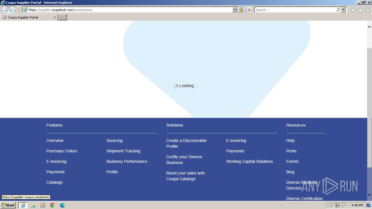 Malware analysis https://supplier.coupahost.com/orders/266927?instance ...