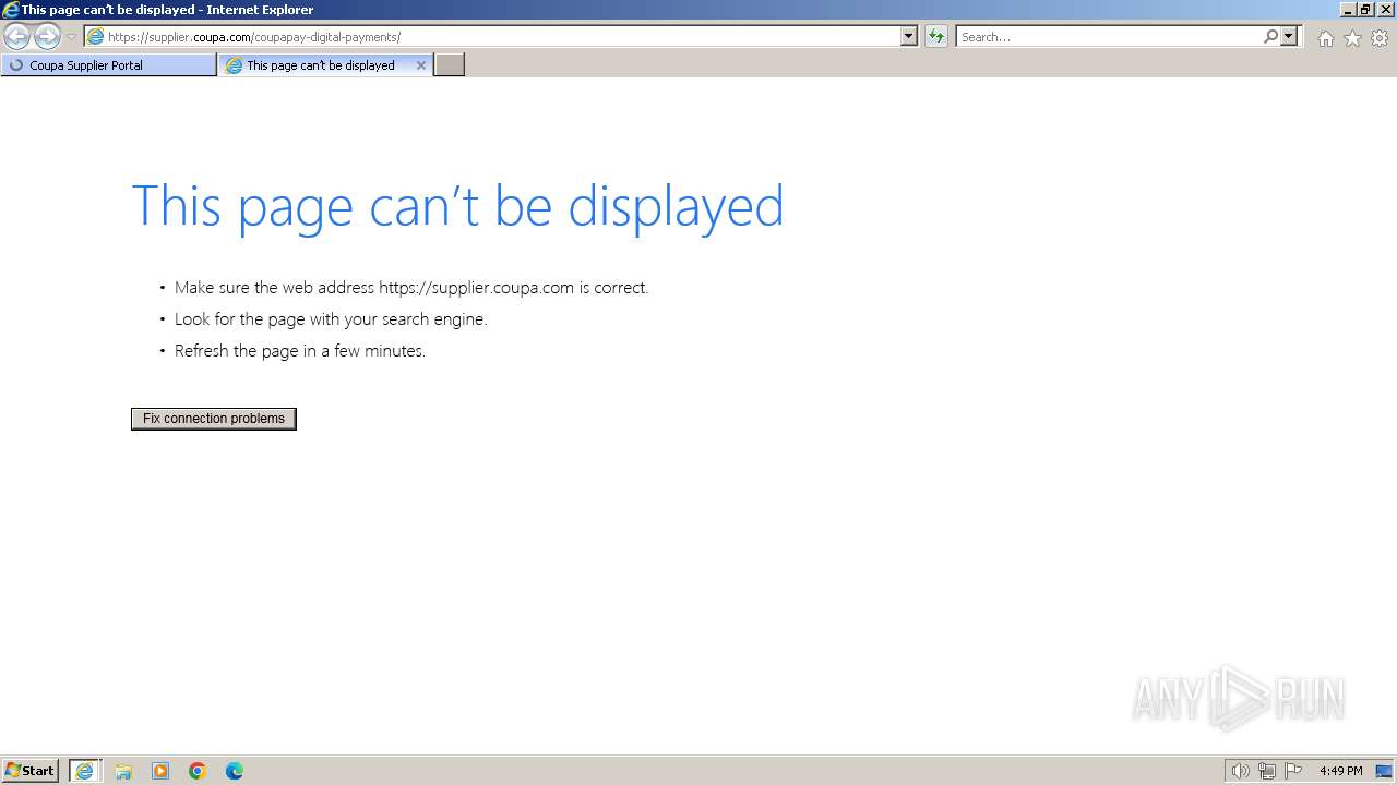 Malware analysis https://supplier.coupahost.com/orders/266927?instance ...