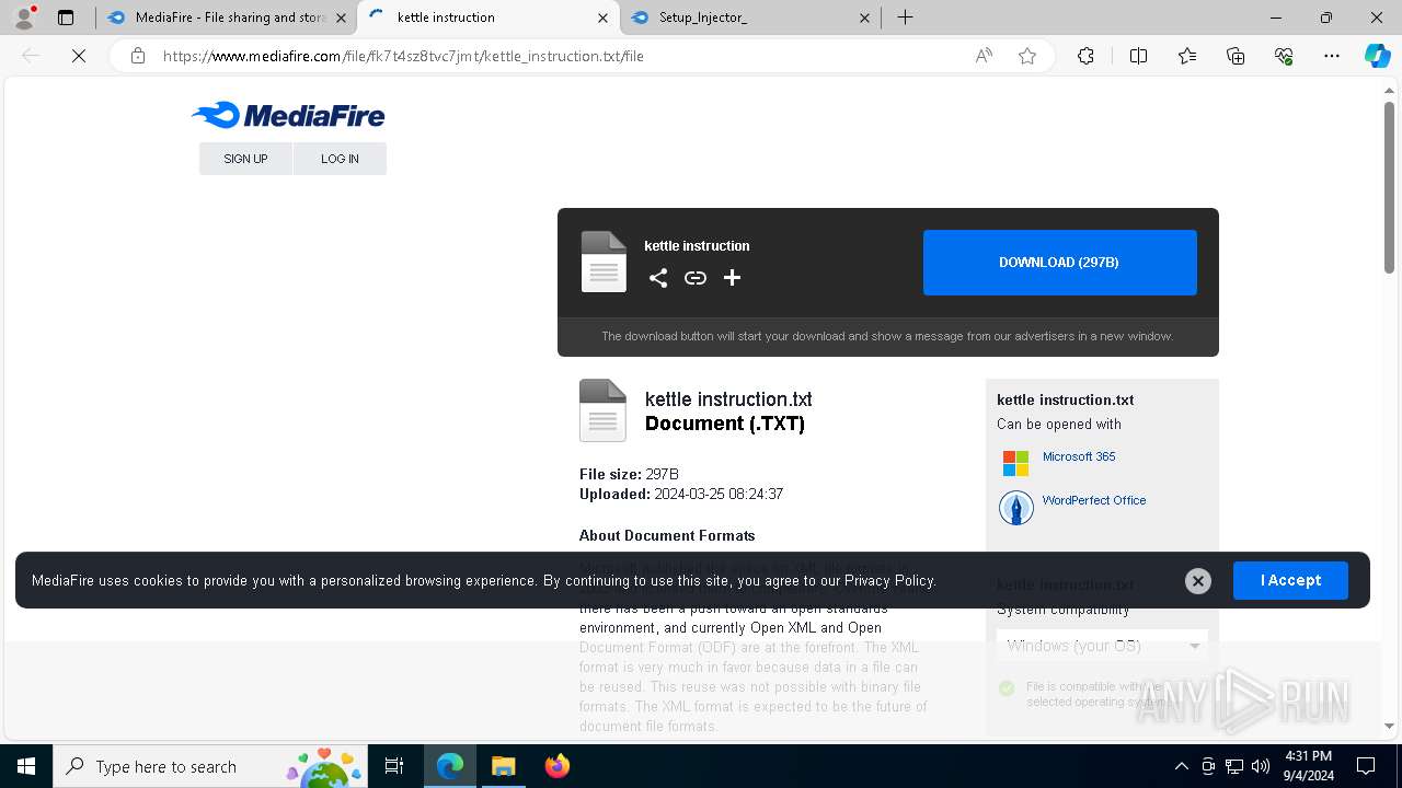 Malware analysis app.mediafire.com/36culjifmas7b Malicious activity ...