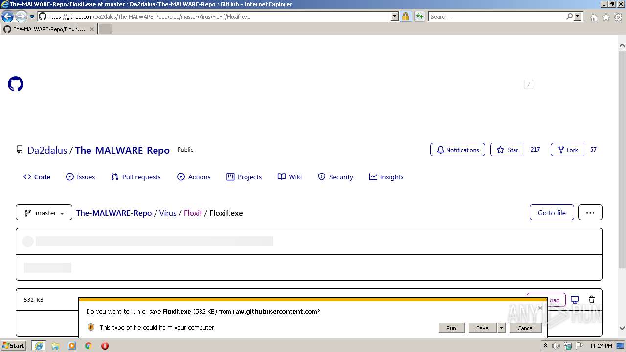 Malware analysis https://github.com/Da2dalus/The-MALWARE-Repo/tree/master/Virus/Floxif Malicious ...
