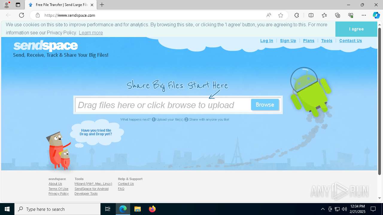 Analysis https://www.sendspace.com/file/2pqlb1 No threats detected - Interactive analysis ANY.RUN