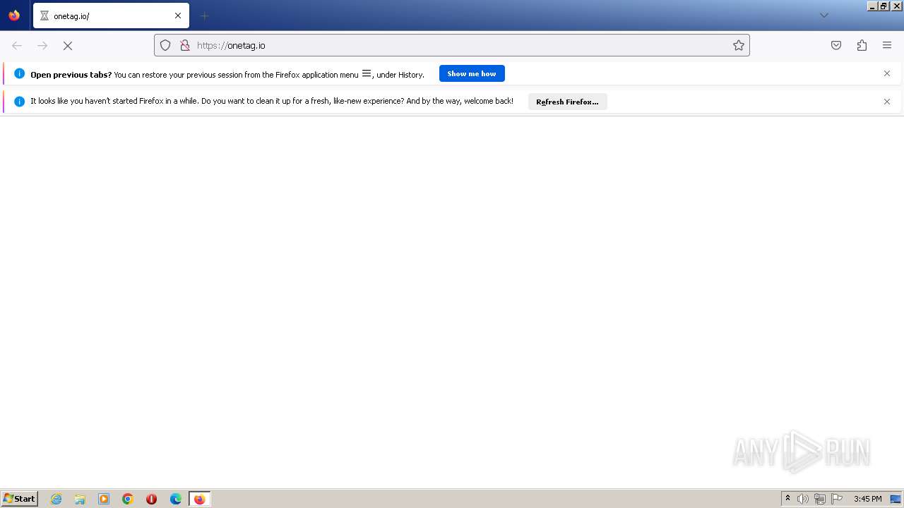 Malware analysis https://onetag.io Malicious activity | ANY.RUN - Malware Sandbox Online