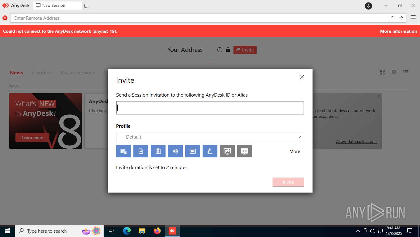 Malware analysis AnyDesk.exe Malicious activity | ANY.RUN - Malware Sandbox Online