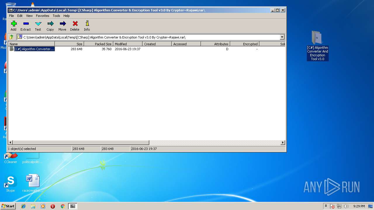 Malware analysis [CSharp] Algorithm Converter & Encryption Tool v3.0 By ...