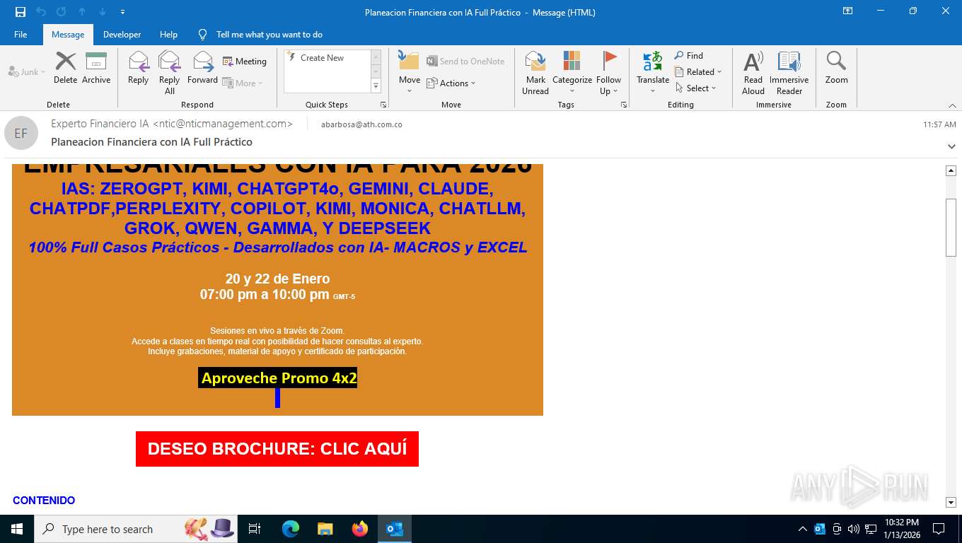Malware analysis ATT99423.eml No threats detected | ANY.RUN - Malware ...