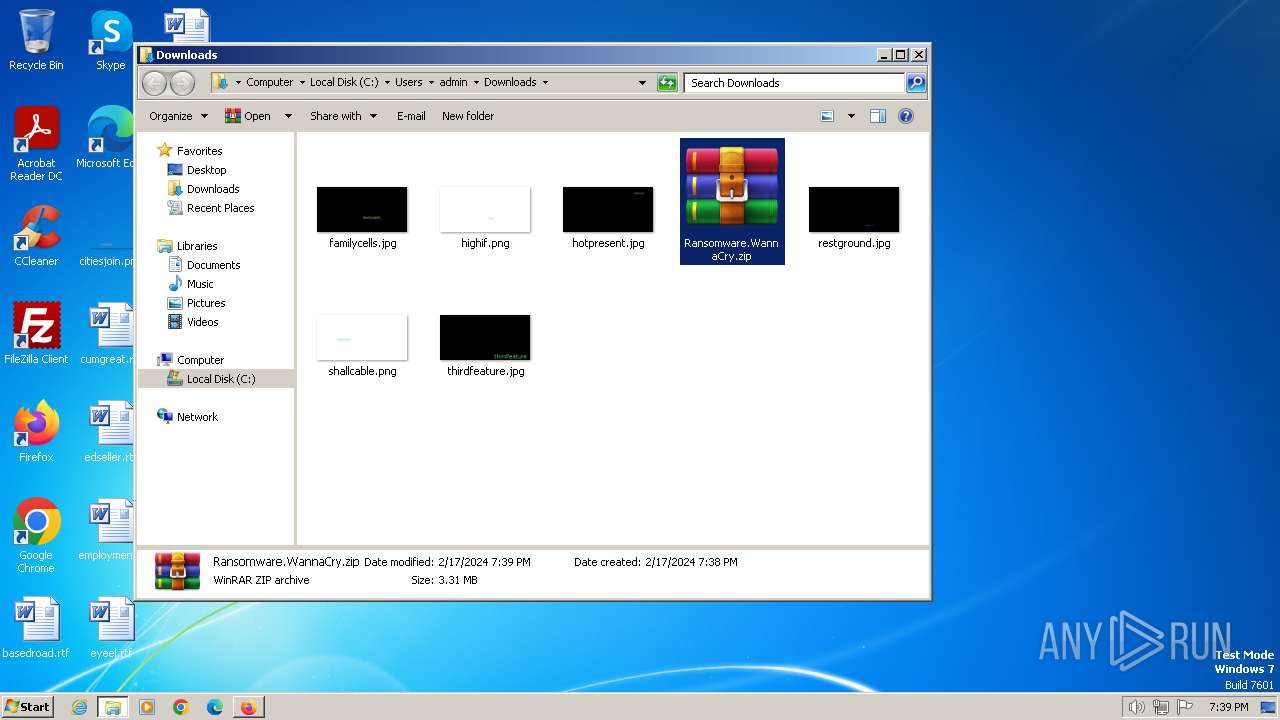 Analysis https://github.com/ytisf/theZoo/blob/master/malware/Binaries/Ransomware.WannaCry ...