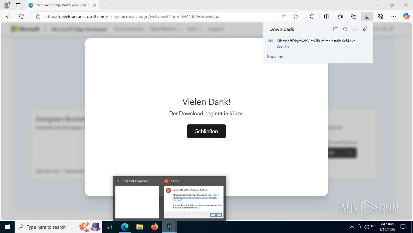 Malware analysis hytale.exe Malicious activity | ANY.RUN - Malware ...