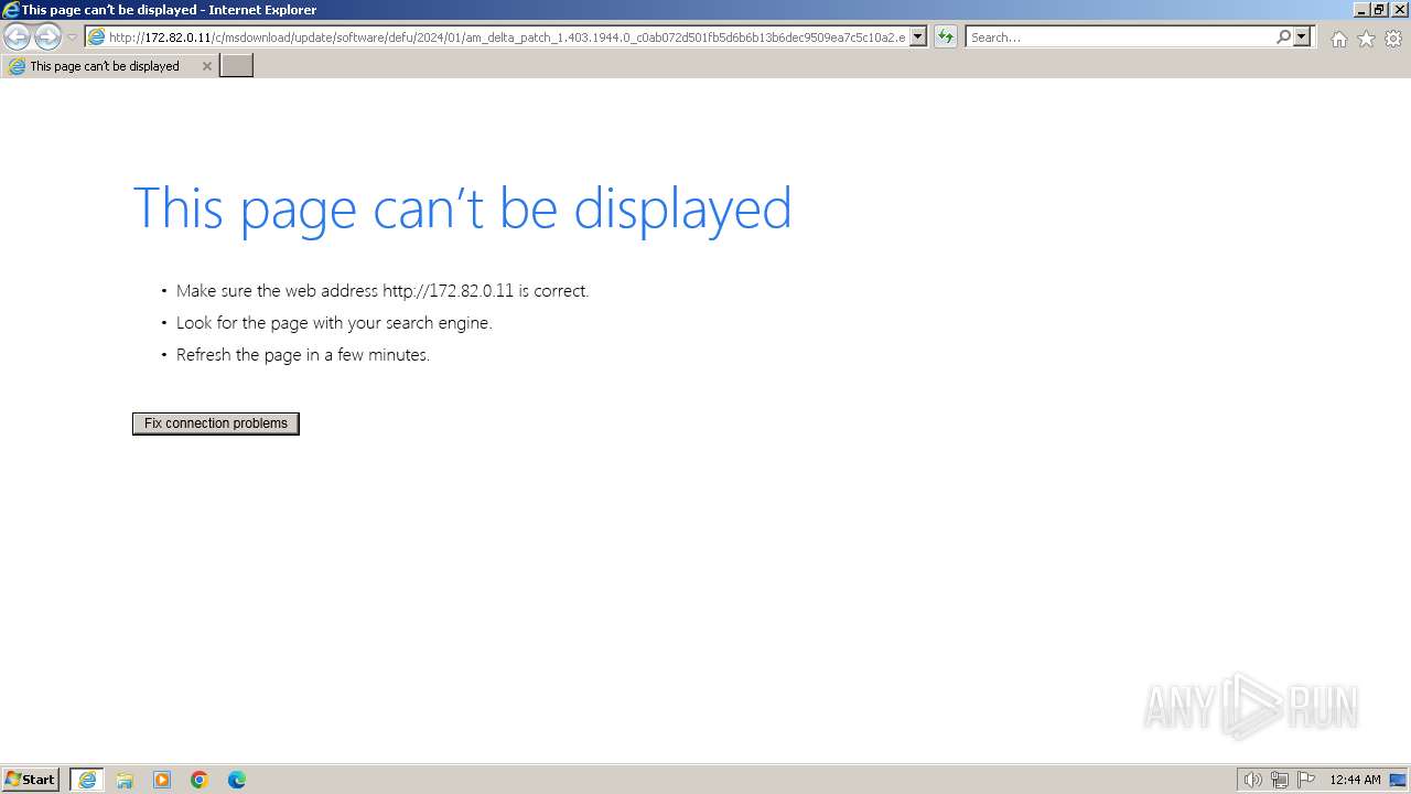 Analysis http://172.82.0.11/c/msdownload/update/software/defu/2024/01 ...