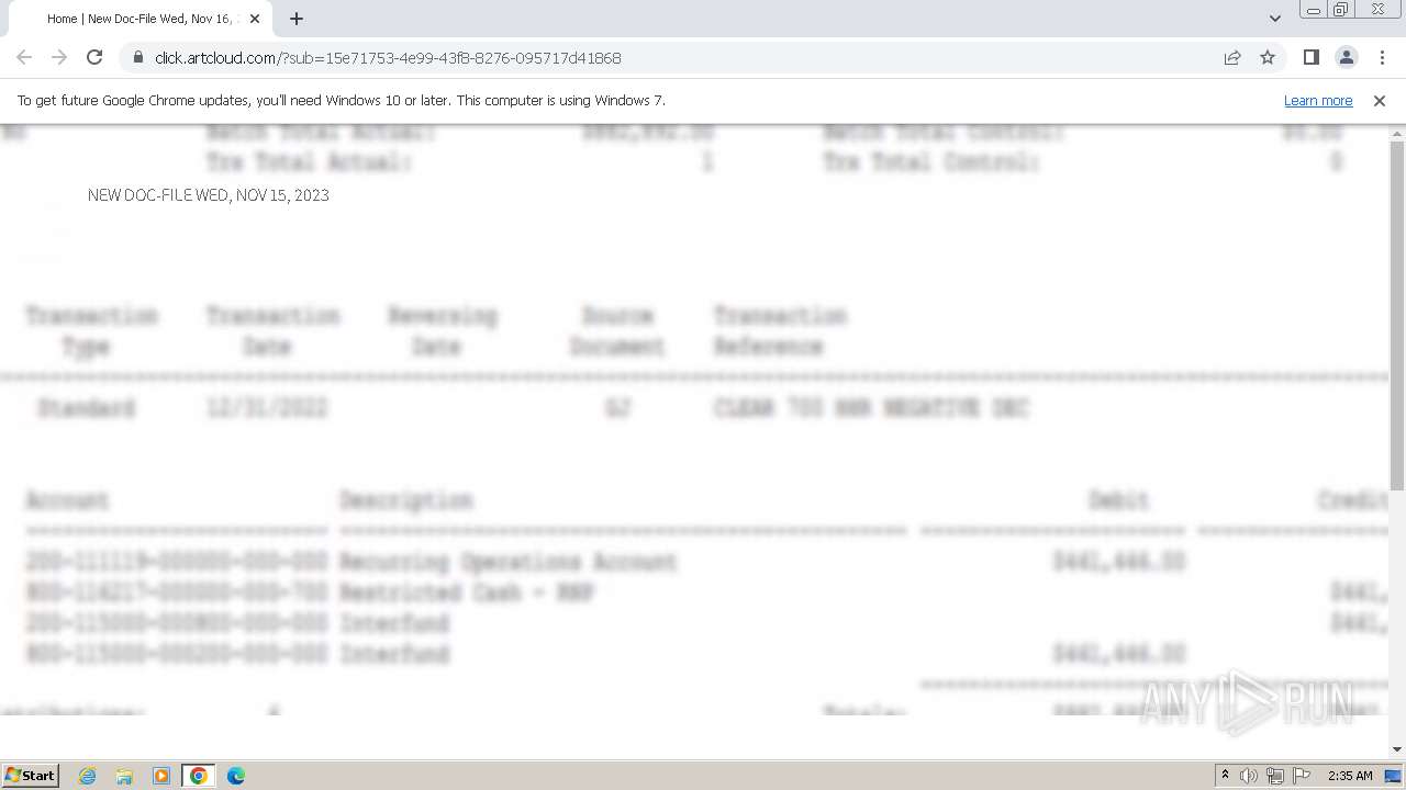 Malware analysis https://click.artcloud.com/?sub=15e71753-4e99-43f8 ...