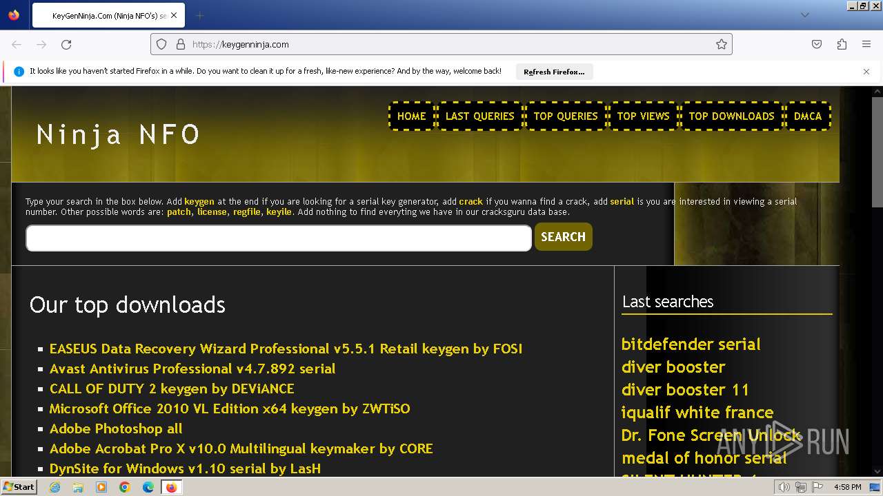 Malware analysis http://keygenninja.com Malicious activity | ANY.RUN ...
