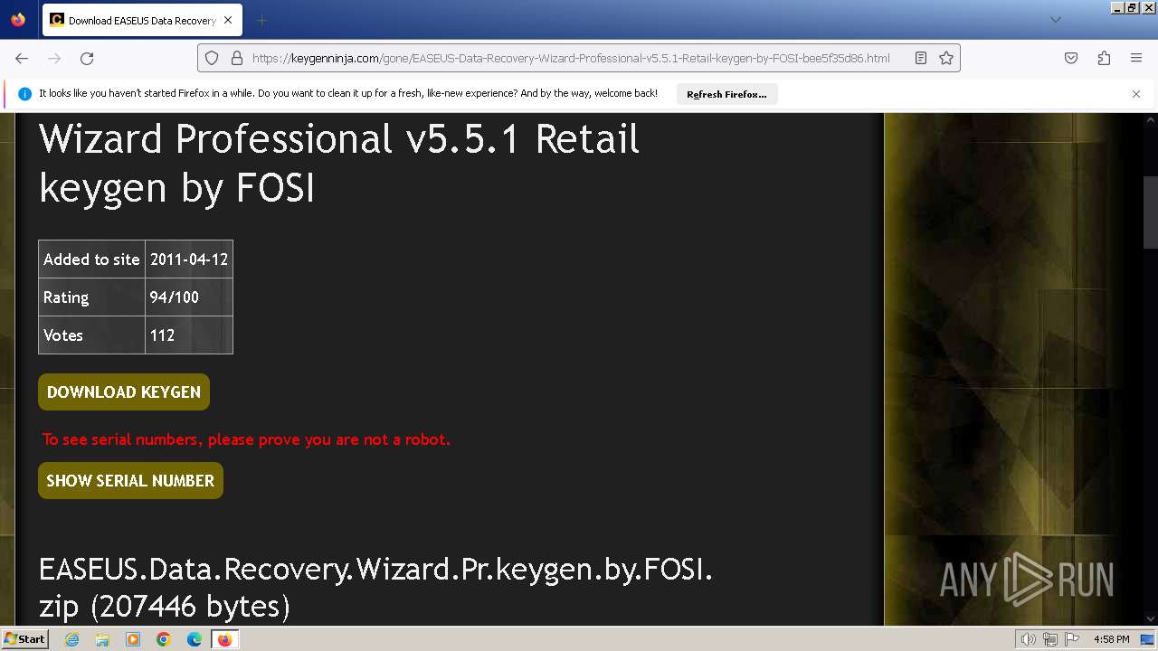 Malware analysis http://keygenninja.com Malicious activity | ANY.RUN ...