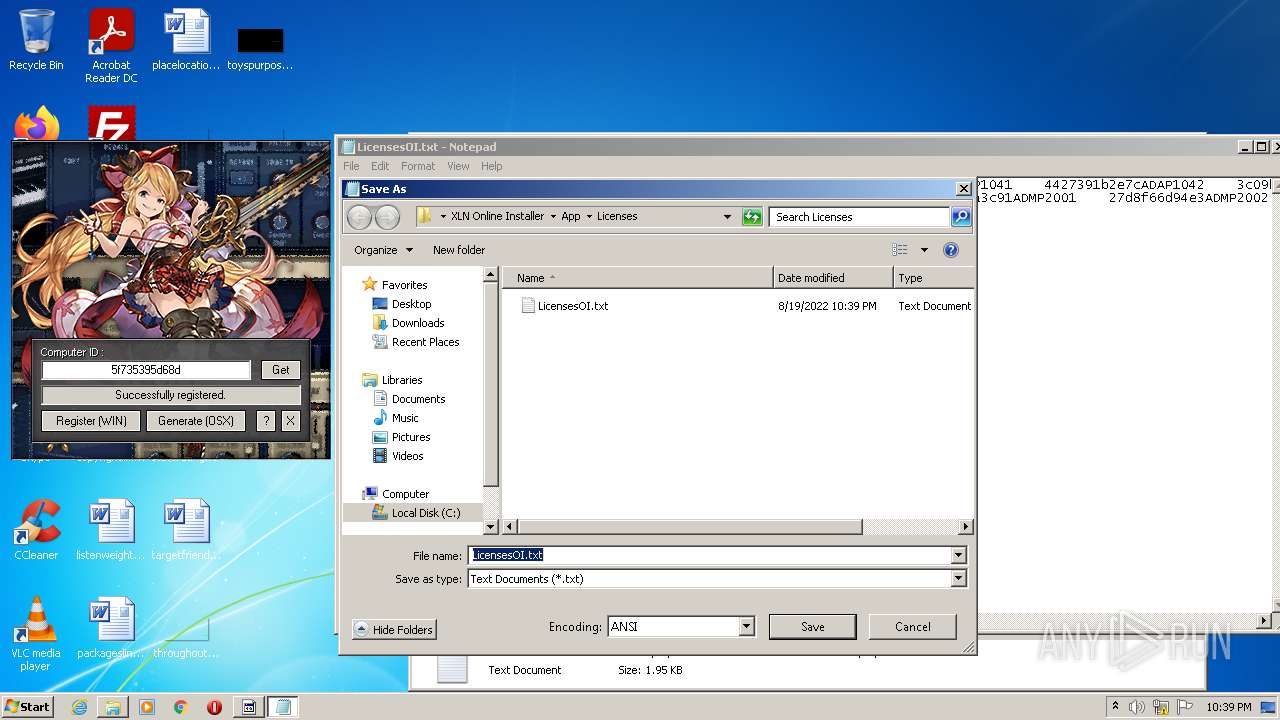 Malware analysis XLN_KeyGen.exe Malicious activity | ANY.RUN - Malware ...