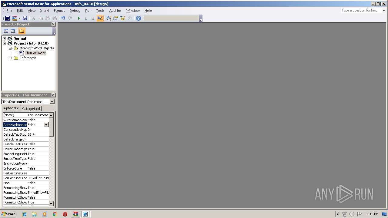 Analysis CHJCC.zip (MD5: ADB3263C5E61B5BC2A1FD3032206C001) Malicious activity - Interactive ...