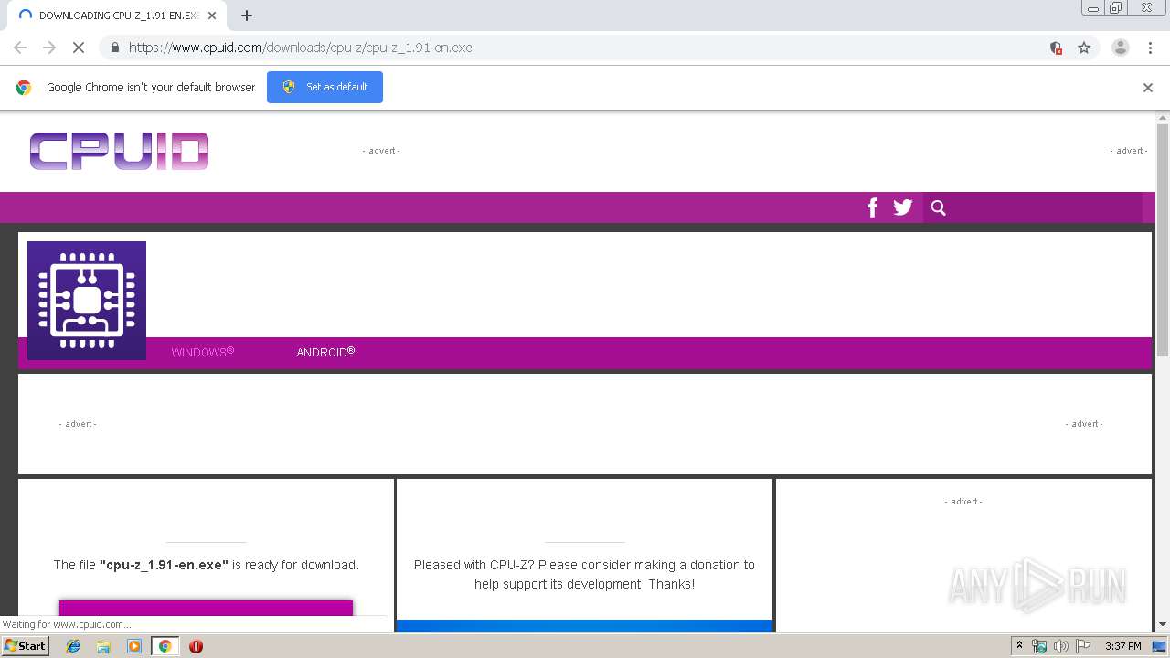Malware analysis https://www.cpuid.com/downloads/cpu-z/cpu-z_1.91-en ...