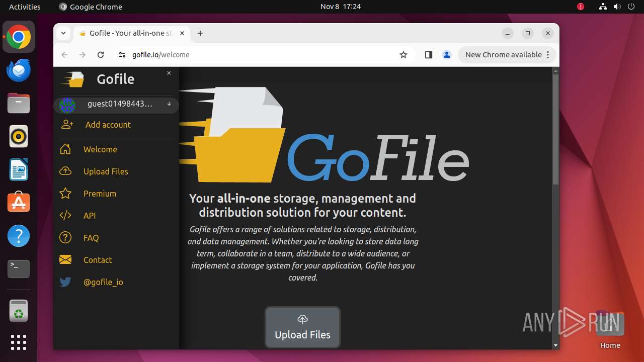 Malware analysis gofile.io Malicious activity | ANY.RUN - Malware Sandbox Online