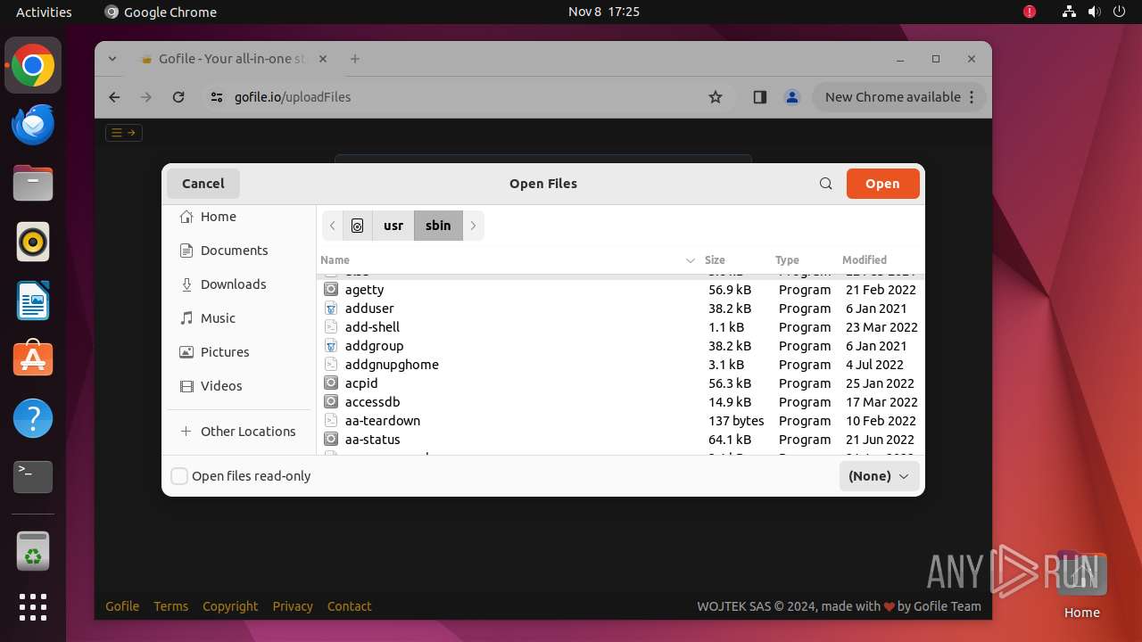 Malware analysis gofile.io Malicious activity | ANY.RUN - Malware Sandbox Online