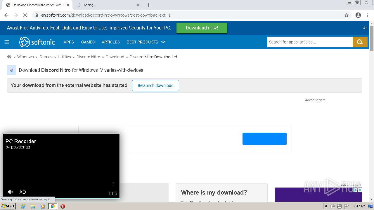 Malware analysis https://discord-nitro.en.softonic.com/ Malicious activity | ANY.RUN - Malware ...