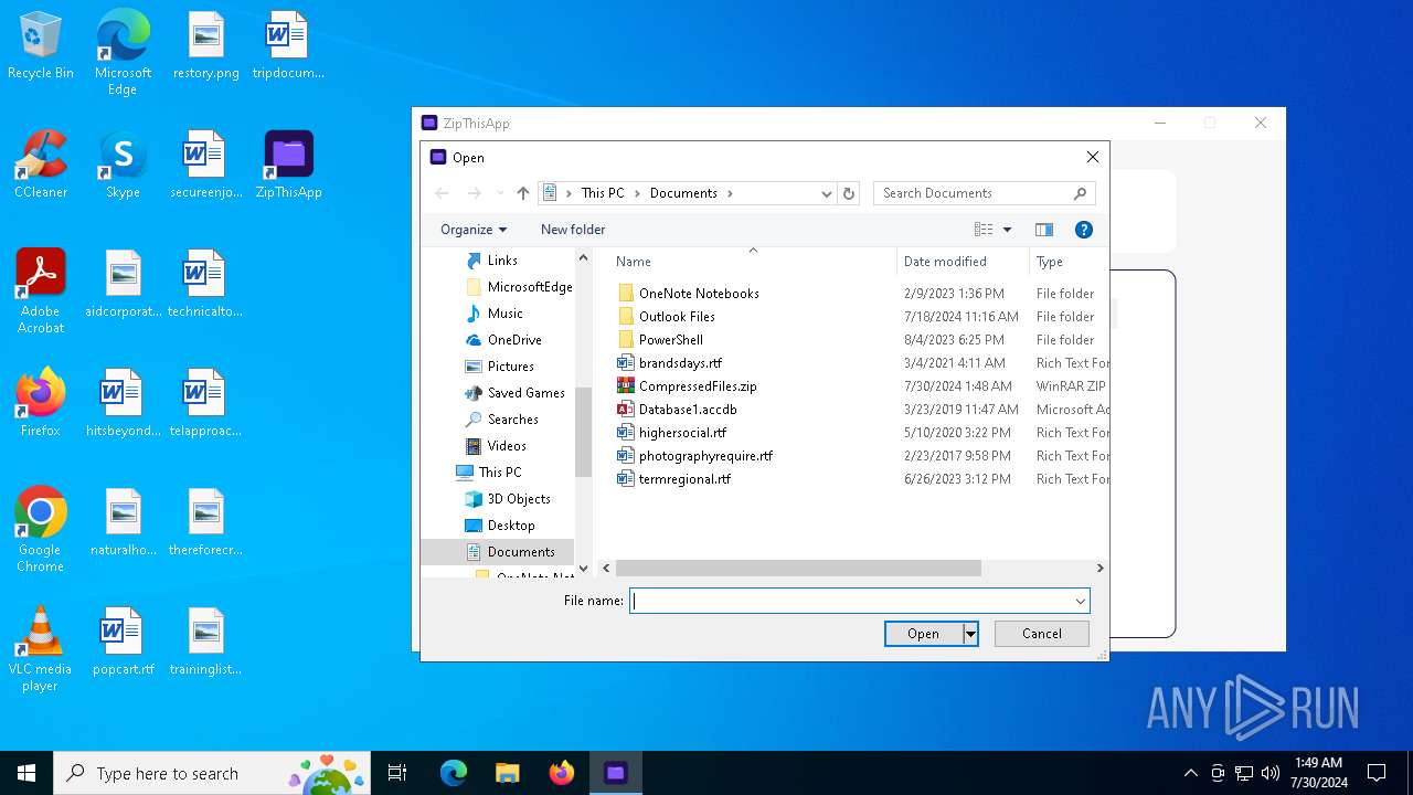 Malware Analysis Zipthis.exe Malicious Activity