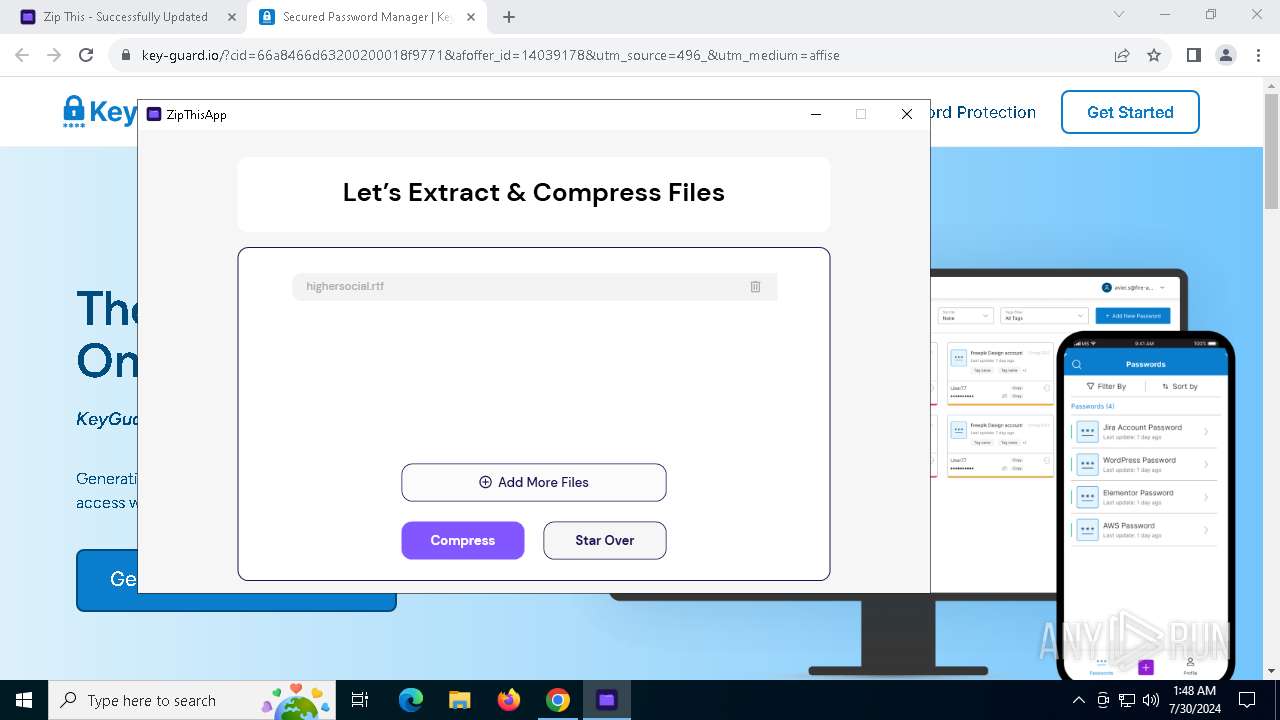 Malware Analysis Zipthis.exe Malicious Activity