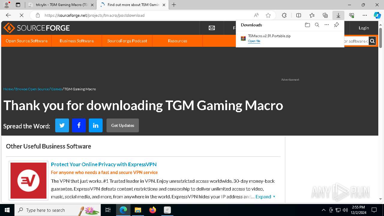 Malware analysis TGMacro.Installer.exe Malicious activity | ANY.RUN ...