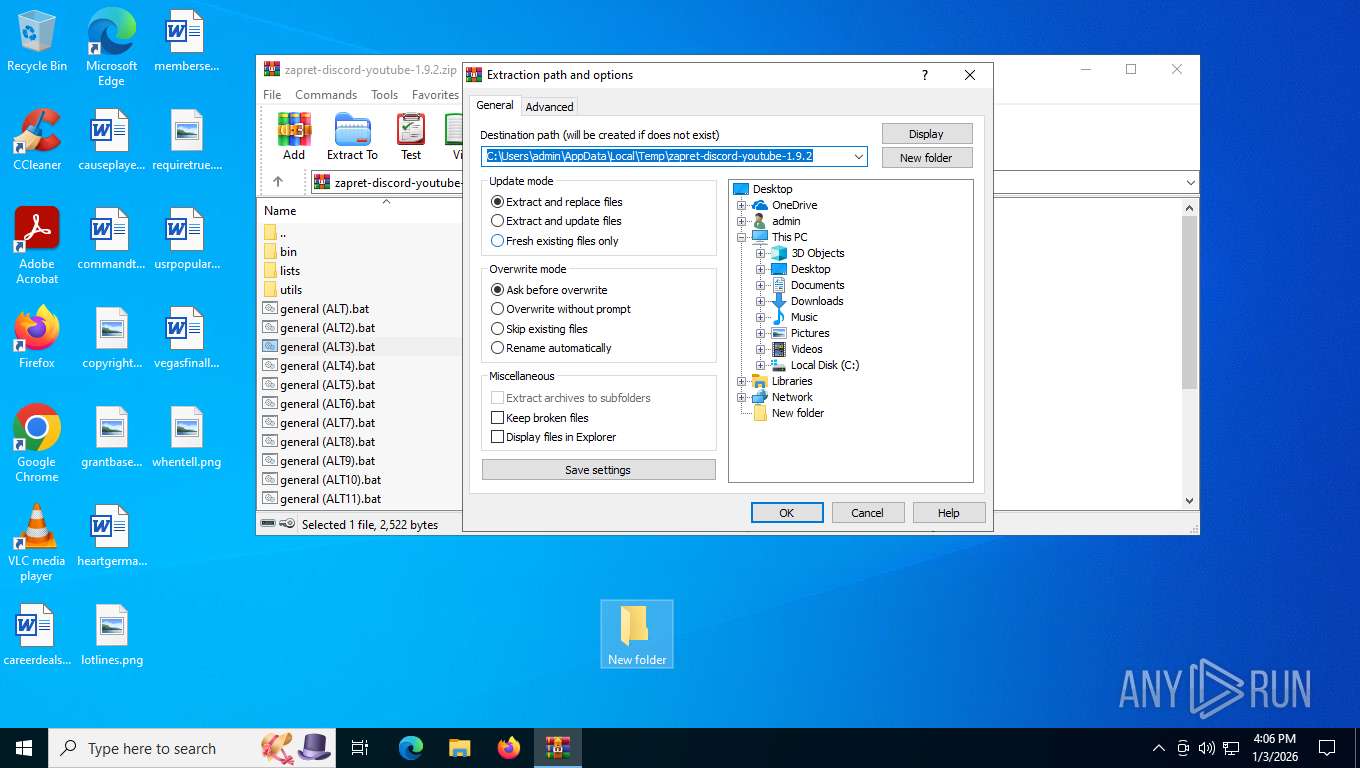 Malware analysis zapret-discord-youtube-1.9.2.zip Malicious activity ...