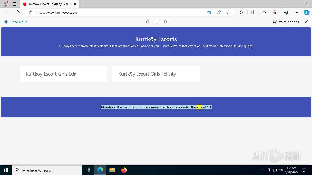 Analysis www.kurtkoysu.com No threats detected - Interactive analysis ANY.RUN