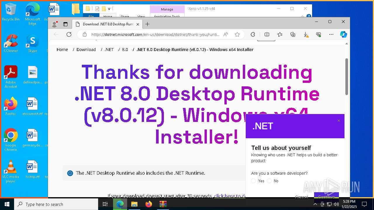 Malware Analysis Xeno-v1.1.25-x64.zip Malicious Activity