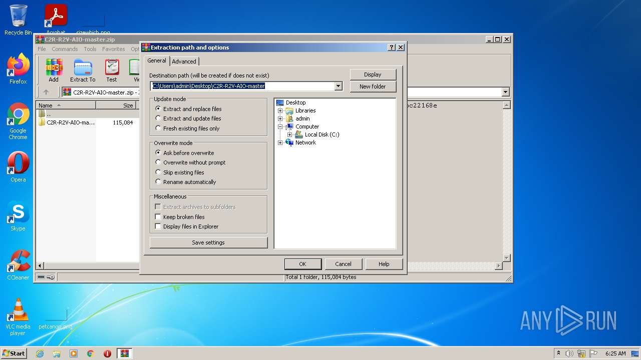 Malware analysis C2R-R2V-AIO-master.zip Malicious activity | ANY.RUN - Malware Sandbox Online