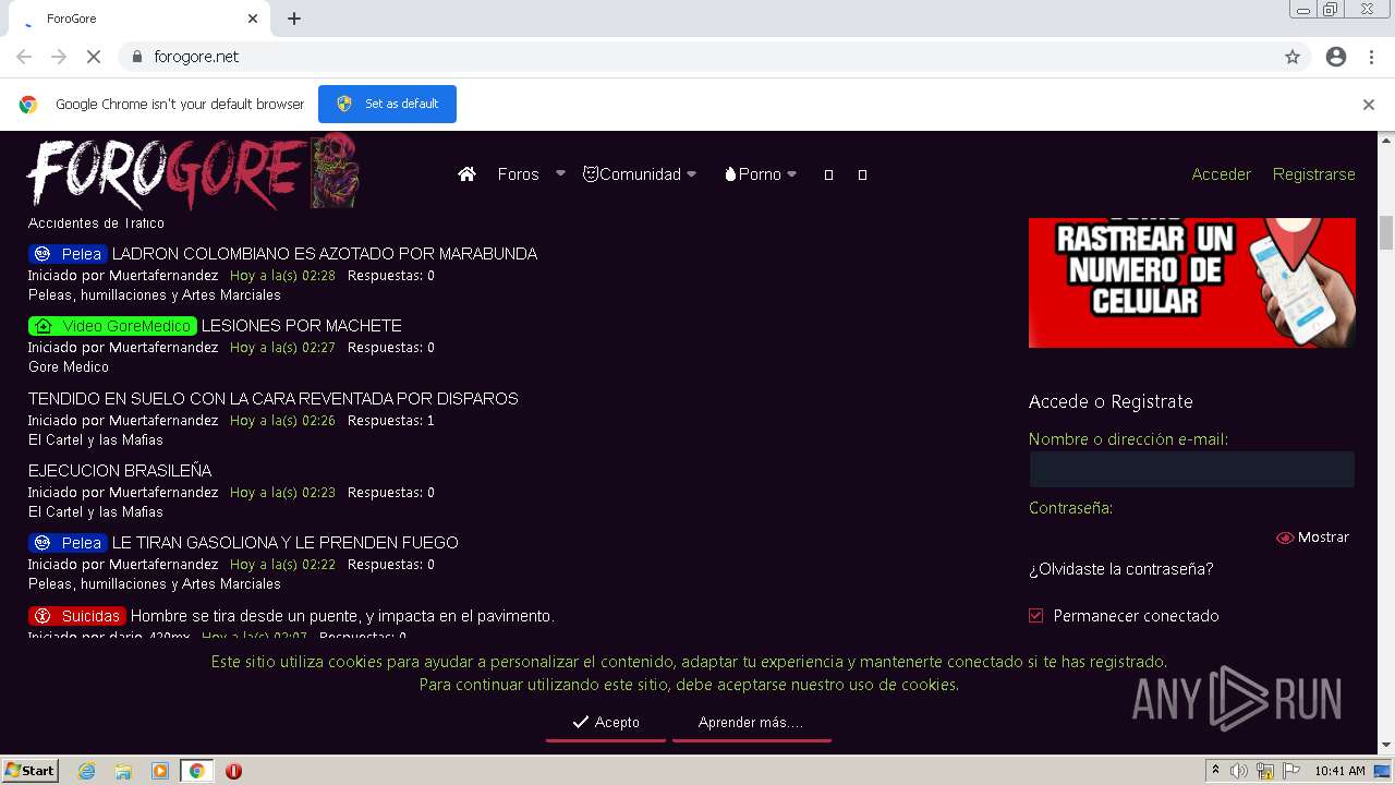 Malware analysis https://forogore.net Malicious activity | ANY.RUN ...