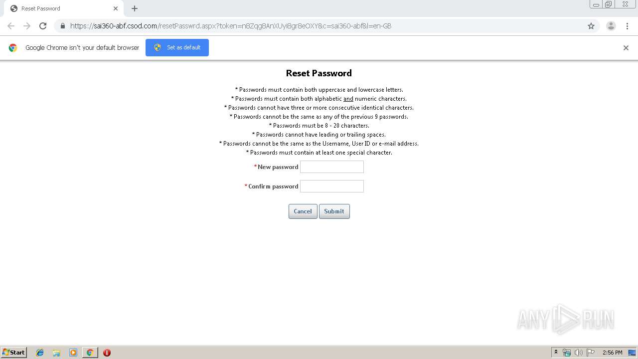 Malware analysis https://sai360-abf.csod.com/resetPasswrd.aspx?token=n8Zqg8AnXUyi8gr8eOXY&c ...