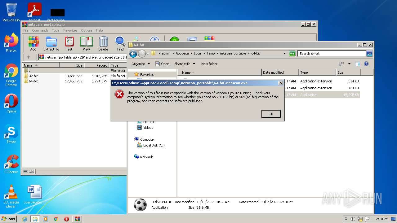 Malware Analysis Netscan Portable.zip Malicious Activity