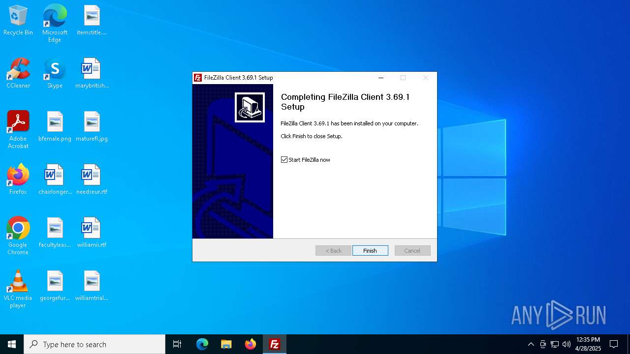 Malware analysis FileZilla_3.69.1_win64_sponsored2-setup.exe Malicious activity | ANY.RUN ...