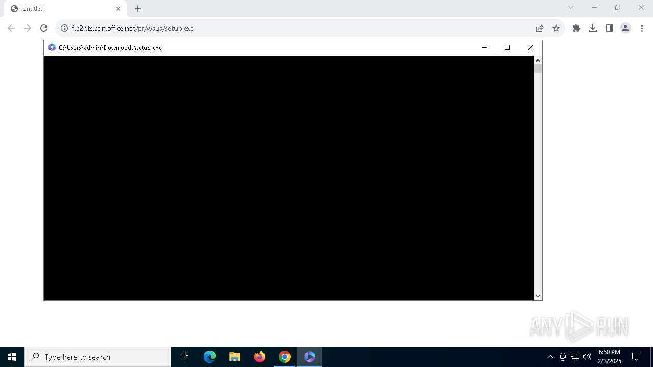 Malware analysis f.c2r.ts.cdn.office.net/pr/wsus/setup.exe Malicious activity | ANY.RUN ...