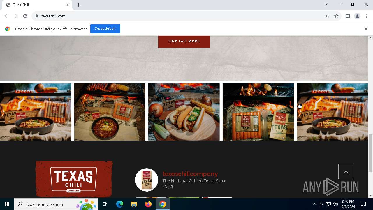 Analysis https://texaschili.com Malicious activity - Interactive analysis ANY.RUN