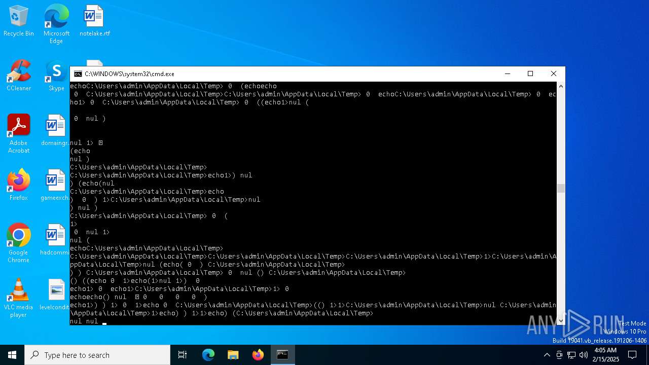 Analysis dont_run_v3-CPU.bat (MD5: 457246C8DCFA6A965EB5E52FE271C7FA) Malicious activity ...