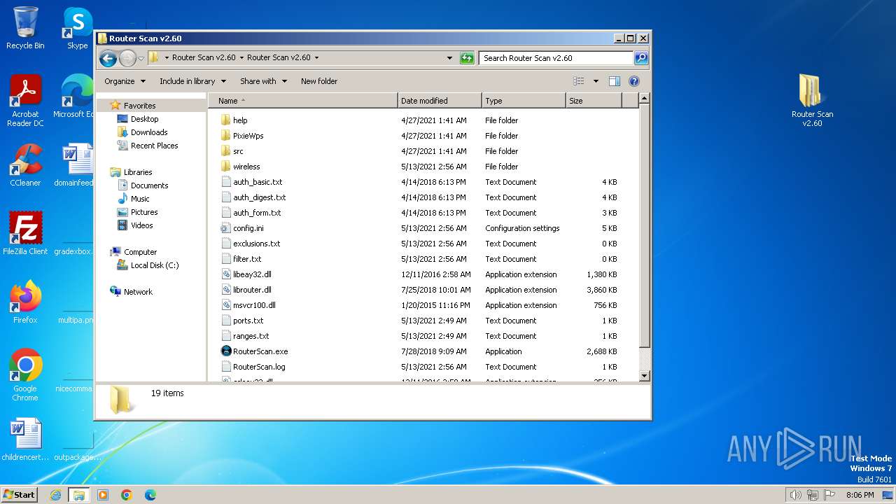 Malware analysis Router Scan v2.60.rar Malicious activity | ANY.RUN ...
