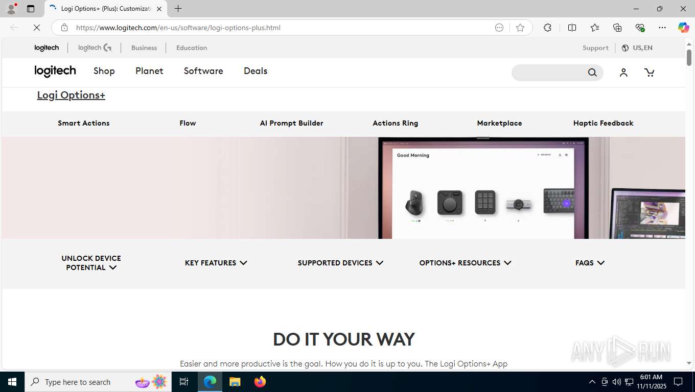 Malware analysis https://www.logitech.com/en-us/software/logi-options-plus.html No threats ...