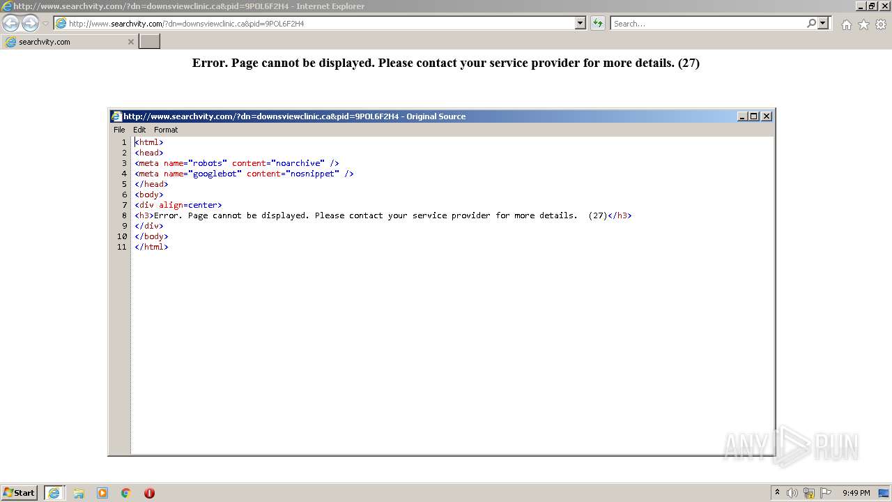 Malware analysis http://www.searchvity.com/?dn=downsviewclinic.ca&pid ...