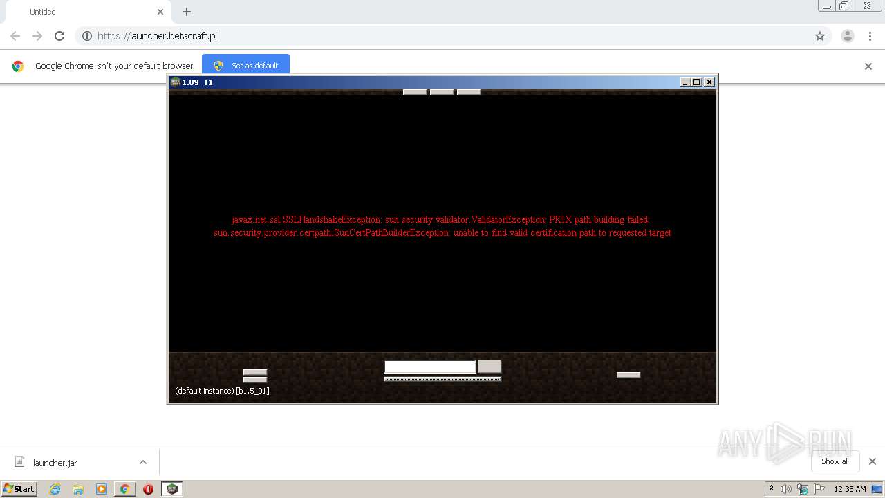 Malware analysis https://launcher.betacraft.pl/ Malicious activity ...
