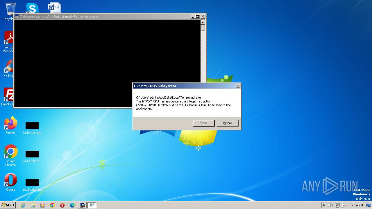 Malware analysis cmd.exe No threats detected | ANY.RUN - Malware ...