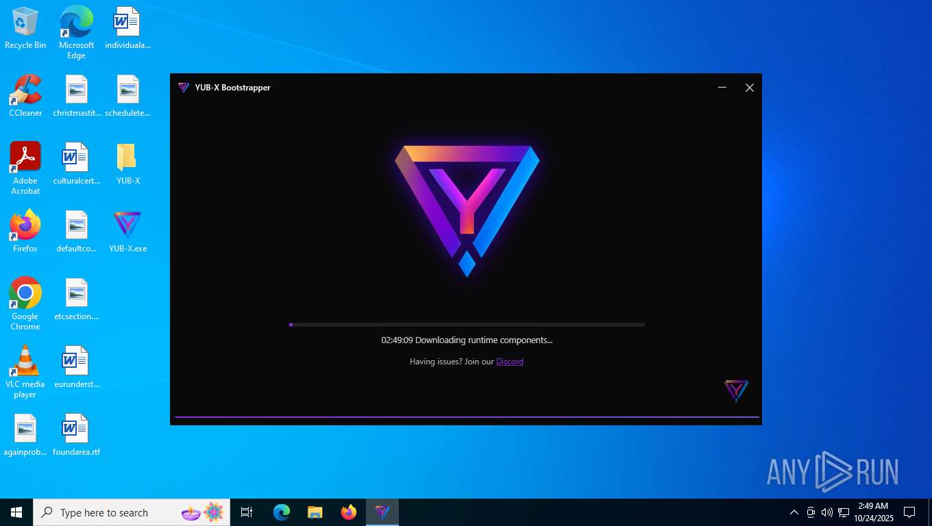 Malware analysis YUB-X.exe Malicious activity | ANY.RUN - Malware ...