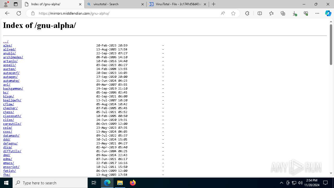 Malware analysis mirrors.middlendian.com Malicious activity | ANY.RUN ...
