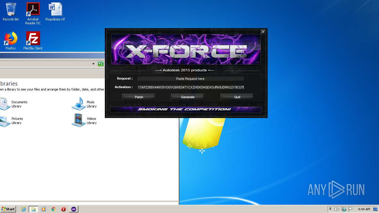 Analysis xf-adsk2015_x64.exe (MD5: 015A355A7890A08DFB38868F8A45610A) No threats detected ...