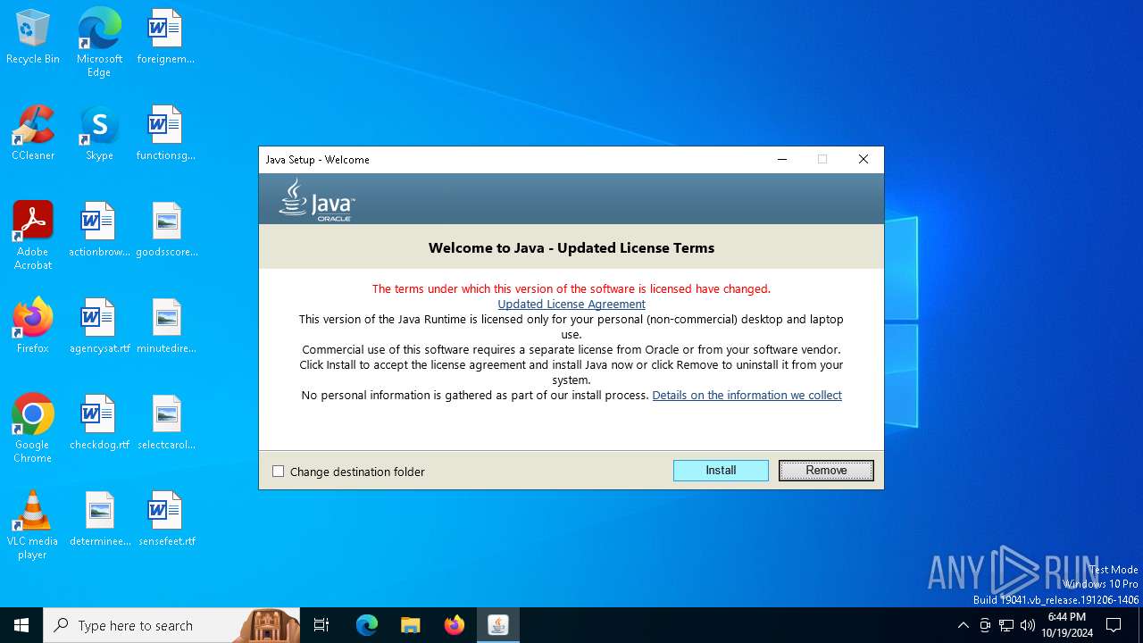 Analysis JavaSetup8u431.exe (MD5: 1C098B289611A95A1A84A77AFE64620E ...