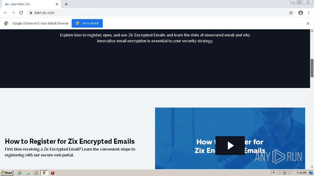 Malware analysis http://www.zixcorp.com/info/zixmail_ZMC Malicious activity | ANY.RUN - Malware ...