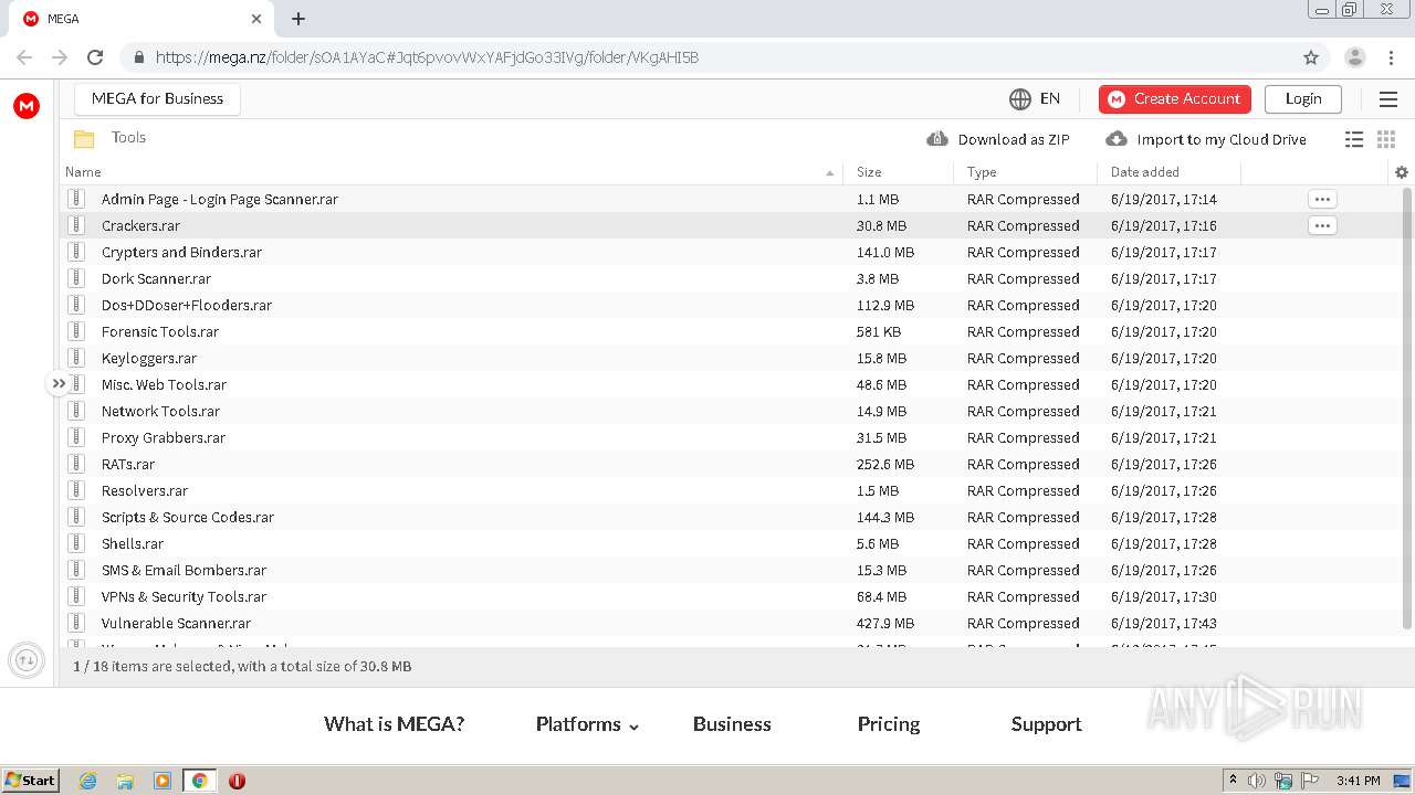 Malware Analysis Https: Mega.nz Folder Soa1ayac#jqt6pvovwxyafjdgo33ivg