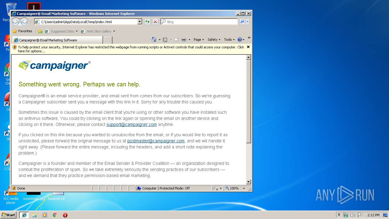 Analysis http://click.thelegaled.com Malicious activity - Interactive analysis ANY.RUN