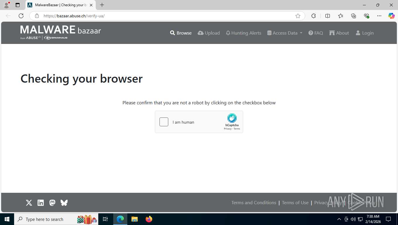 Malware analysis https://bazaar.abuse.ch/sample ...
