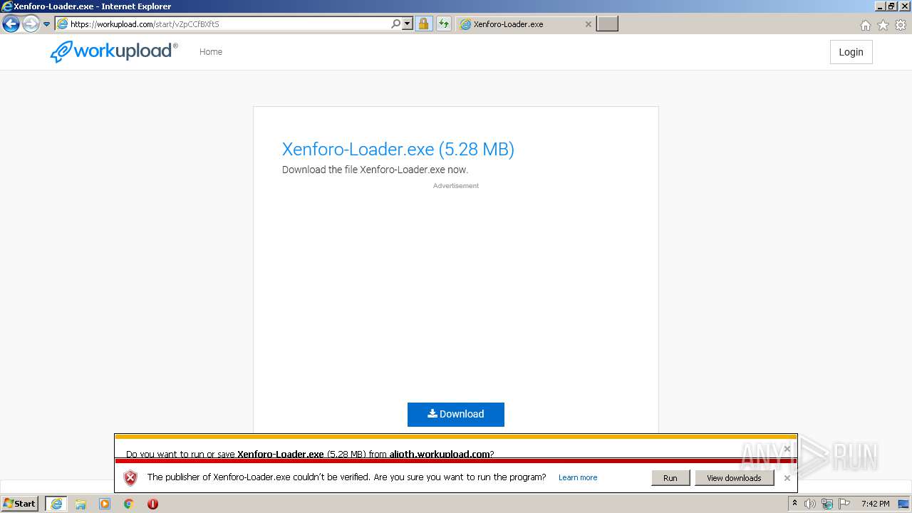 Malware analysis https://workupload.com/file/vZpCCfBXftS Malicious activity | ANY.RUN - Malware ...